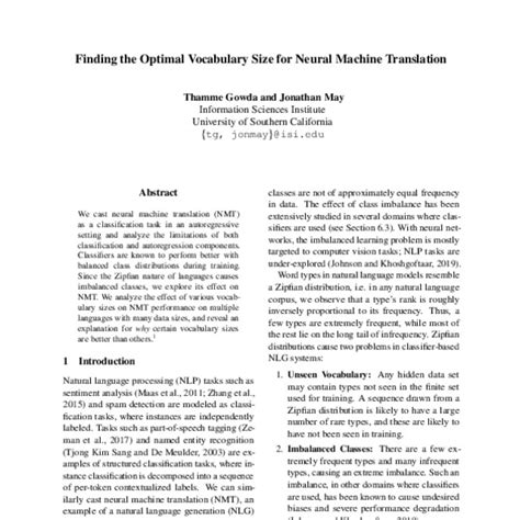 Finding The Optimal Vocabulary Size For Neural Machine Translation