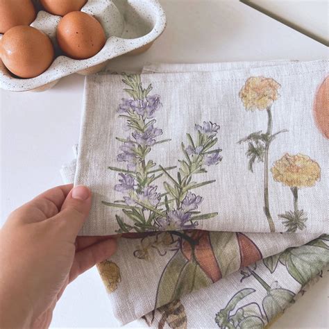 Garden Party Linen Tea Towel Barrington Country Homewares