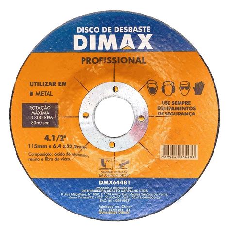 Disco Desbaste 412 Polegadas Metal Dimax Ref Dmx64481 Distac Distribuidora A Maior