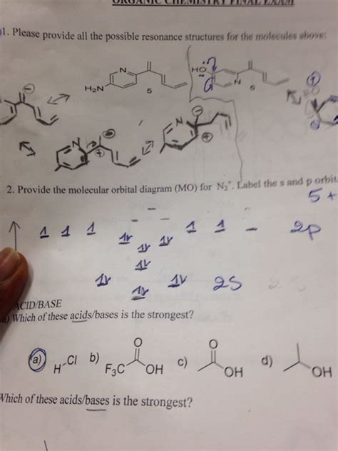 Solved Please Provide All The Possible Resonance Structures