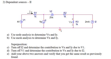 Solved 2 Dependent Sources II A Use Node Analysis To Chegg