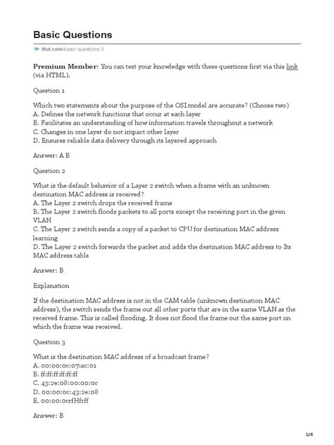 Basic Questions Download Free Pdf Network Switch Computer Network Basic Questions Download Free Pdf Network Switch Computer Network