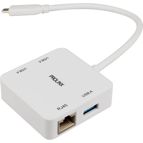 Klikk Computers Store Malta Prolinx Tc H4 Usb C M To Usb A F And Gigabit Ethernet F