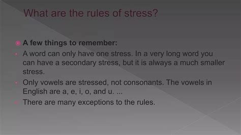 Lesson Stressed And Unstressed Syllables Pptx