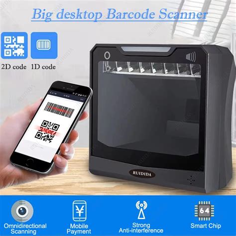 플랫폼 바코드 리더 스캐닝 데스크톱 레이저 스캐너 1d 2d Qr 핸즈프리 유선 Usb Barras 티몬
