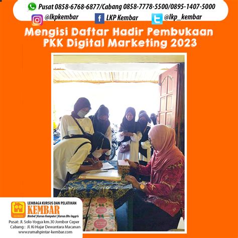 Acara Pembukaan Dan Orientasi Program Pendidikan Kecakapan Kerja PKK Digital Marketing LKP