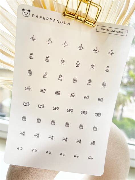 Travel Line Icons Paperpanduh