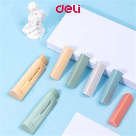 Deli Retractable Triangular Eraser Pencil Eraser Push Push Le Eraser