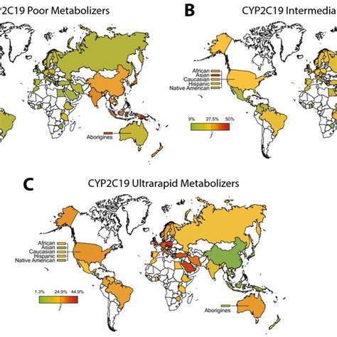 Global Distribution Of Inferred Cyp2d6 Phenotypes Frequencies Of