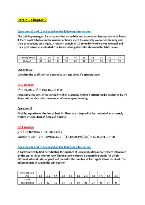 Tutorial 12 Part 2 Chapter 9 Q And A Part 2 Chapter 9 Questions