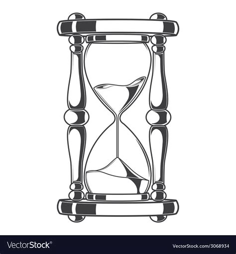 Antique Sand Hourglass Royalty Free Vector Image