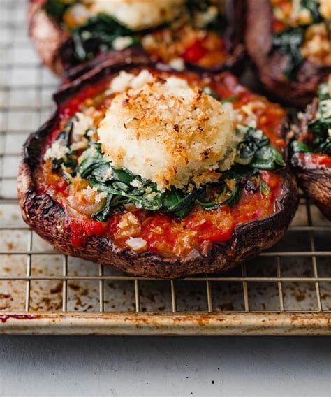 Stuffed Portobello Mushrooms With Crispy Goat Cheese Punchfork