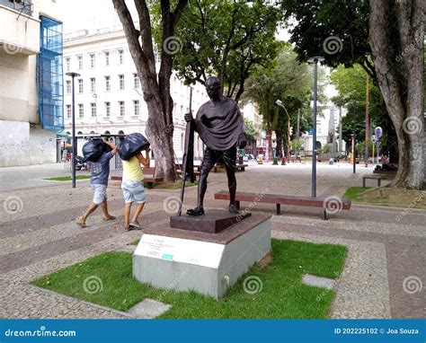 Statue Of Mahatma Gandhi In Salvador Editorial Image Cartoondealer