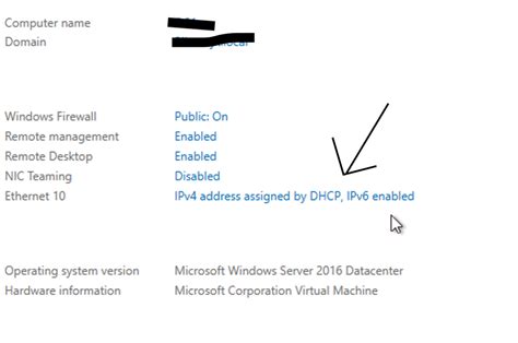 problem in assigning static ipv4 address to azure microsoft server 2016 microsoft qanda