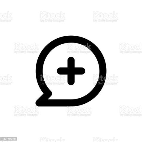 채팅 음성 거품 선형 스타일 아이콘을 추가합니다 흰색 배경에 격리된 주석 또는 메시지 기호를 추가합니다 벡터 Eps 10 Brand Name Online Messaging