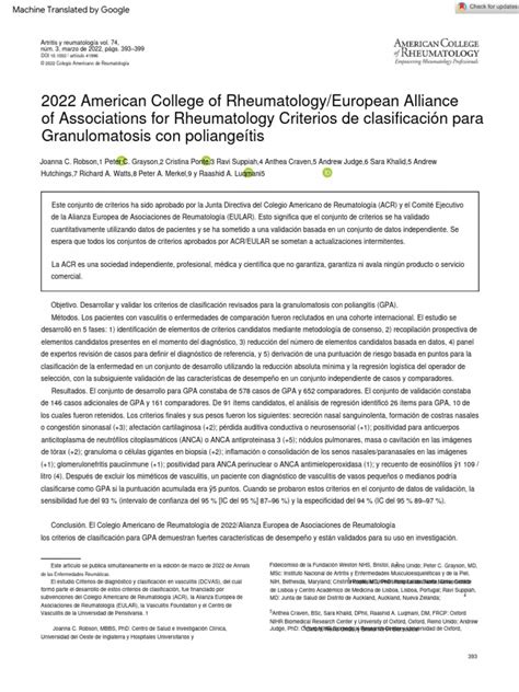 Granulomatosis With Polyangiitis Complete Article Pdf