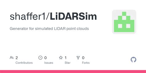 Github Shaffer Lidarsim Generator For Simulated Lidar Point Clouds