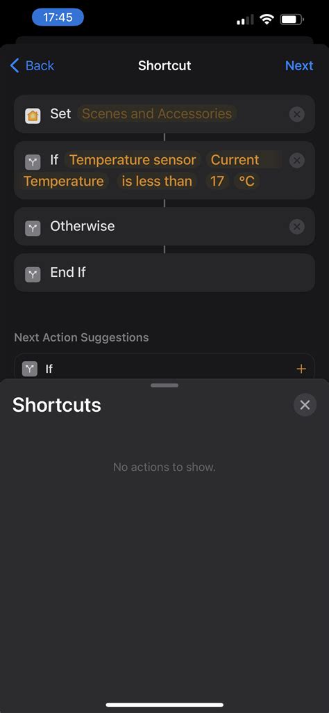 automation to run shortcut no action to show r appleshortcuts