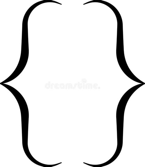 Curly Braces Double Symmetric Brackets Vector Typography Symbols Pair Frames For Punctuation