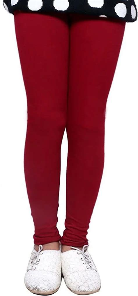 Tik Tok Wears Girls Multicolor Solid Cotton Blend Pack Of 5 Leggings