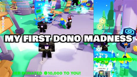 My First And Craziest Donation Madness Pls Donate Youtube