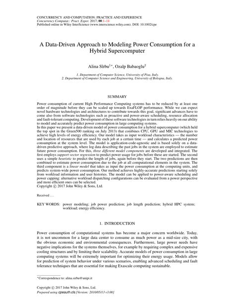 Pdf A Data‐driven Approach To Modeling Power Consumption For A Hybrid