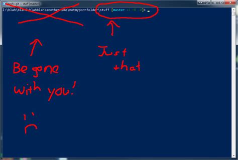 Powershell Script To Show Git Info And Just The Working Directory Stack Overflow