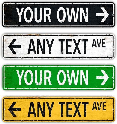 Personalized Street Signs Customized Custom Street Sign