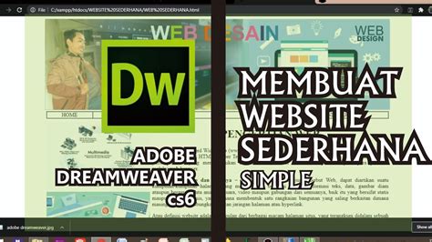 cara membuat web menggunakan adobe dreamweaver cs6 youtube