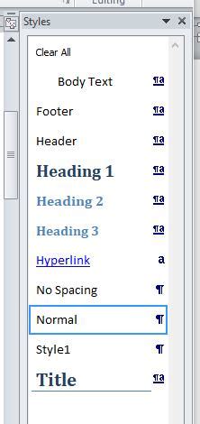 Microsoft Word Using Styles Towering Skills