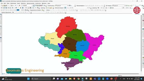 How To Calculate Maximum Minimum And Mean Elevations In Each Region