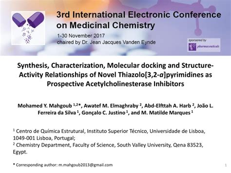 Ppt Synthesis Characterization Molecular Docking And Structure