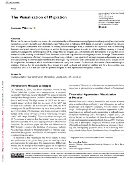 Pdf The Visualization Of Migration