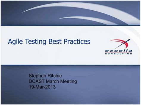 Agile Testing Best Practices PPT