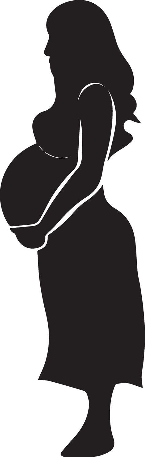 Pregnant Woman Vector Silhouette Illustration 27543344 Vector Art At