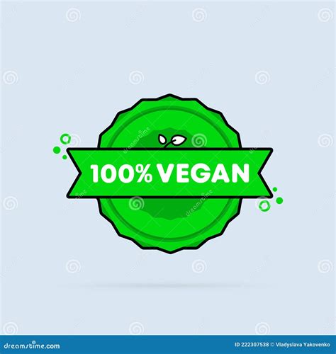 100 Percent Vegan Stamp Vector 100 Percent Vegan Badge Icon