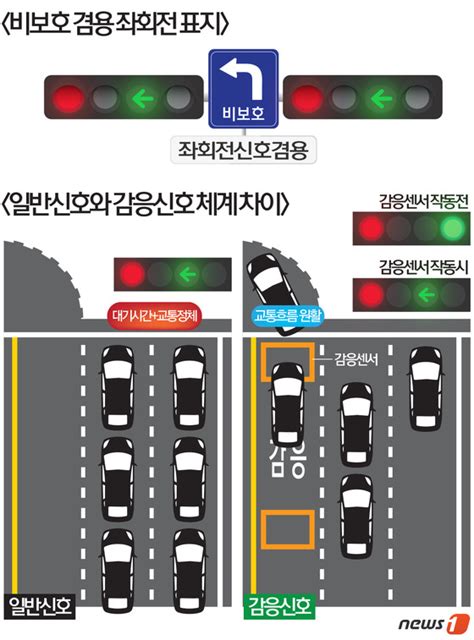 경찰 비보호 겸용 좌회전 전국 확대 뉴스1