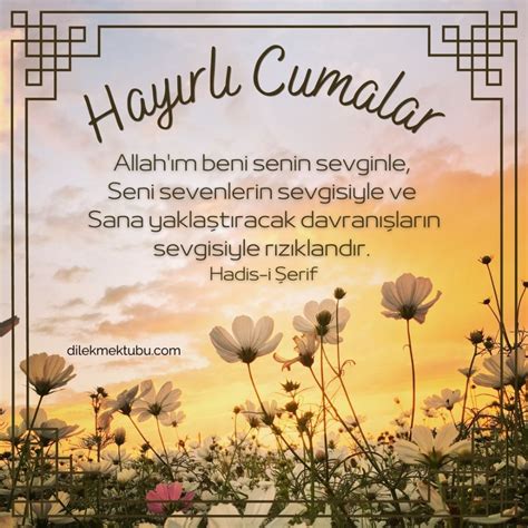 Ayetler Hadisler ve Dualarla Cuma Mesajları Dilek Mektubu Dualar