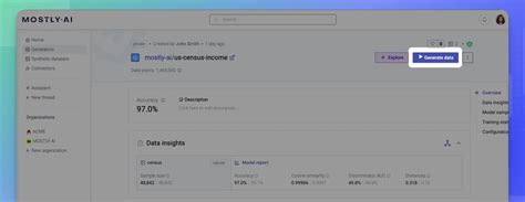Mostly Ai Synthetic Datasets Create A New Synthetic Dataset From Inside A Generator