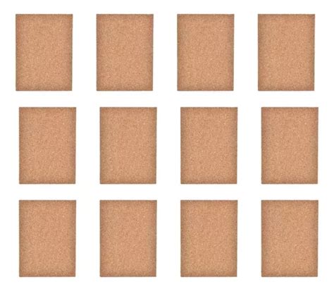 Pack 12 Plancha De Corcho Manualidades Hogar 20x15cm Cuotas sin interés