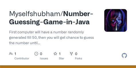 Github Myselfshubham Number Guessing Game In Java First Computer
