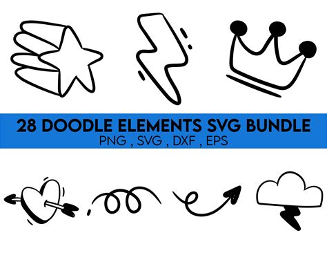 Doodle Elements Svg Bundle Doodle Elements Svg Elements Png