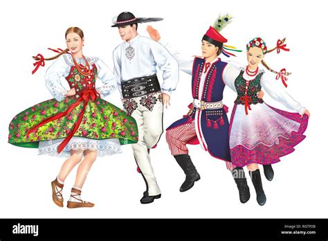 Traditional Polish Dancers Cut Out Stock Images And Pictures Alamy