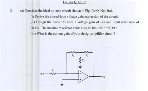 Solved A Consider The Ideal Op Amp Circuit Shown In Fig