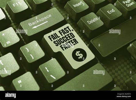 text caption presenting fail fast succeed faster concept meaning