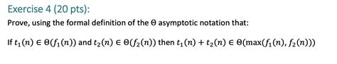 Solved Exercise 4 20 Pts Prove Using The Formal Chegg