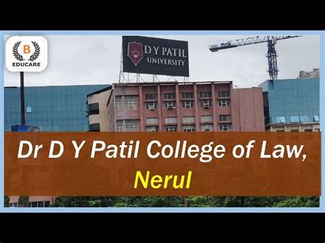 Dr D Y Patil College Of Law Nerul Seats Admission Process Score Required Youtube