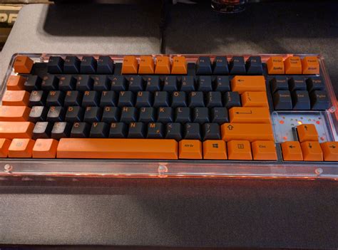 Keyboard Art RGB Modded Phantom In Clear Acrylic Case With SKIDATA Clear Acrylic Keyboard