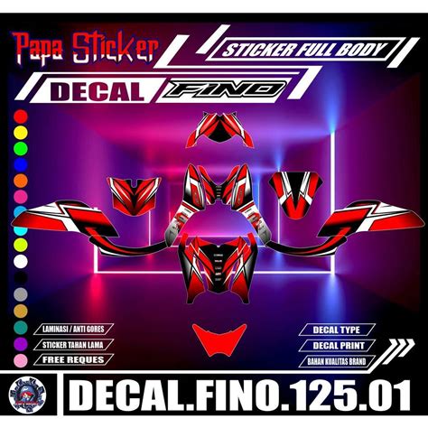 Decal STICKER FINO 125 FULL BODY Variation YAHAMA FINO 125 STICKER CODE