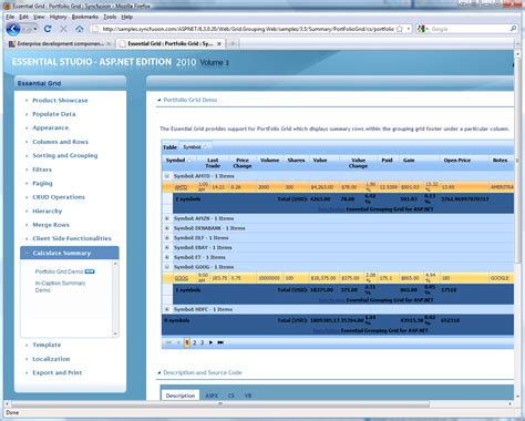 syncfusion essential grid for asp （英語版）